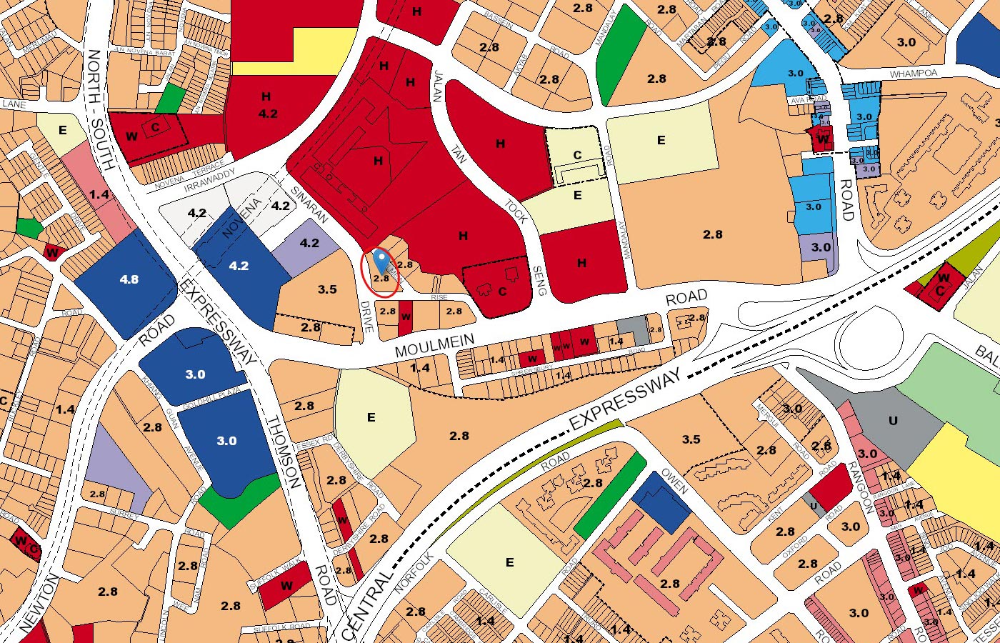 Novena Singapore Map